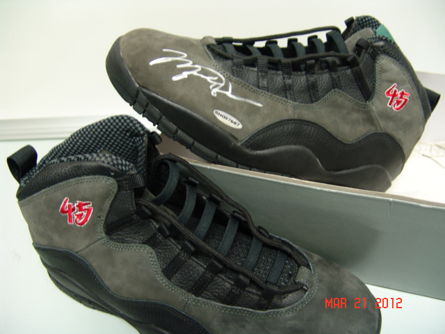 Air Jordan X: Original '45' Sample Autographed By Michael Jordan - Air ...