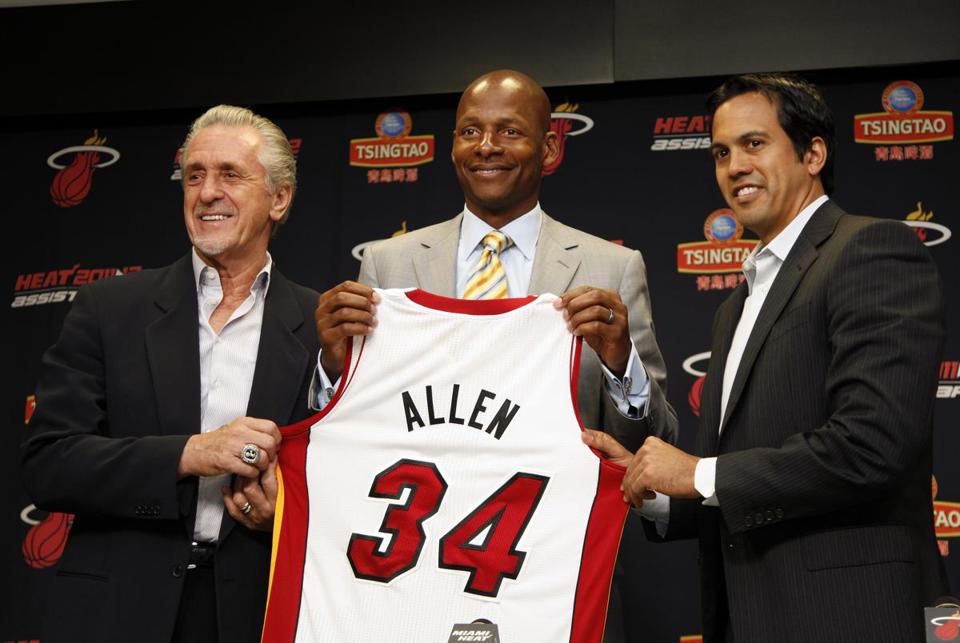 Ray Allen Officially Joins Miami Heat - Air Jordans, Release Dates ...