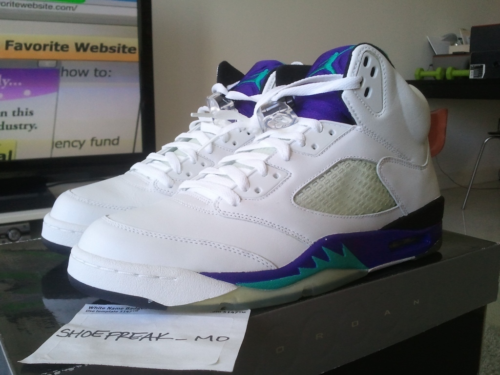 Air Jordan V: "Grape" 2013 Retro Release Info - Air Jordans, Release ...
