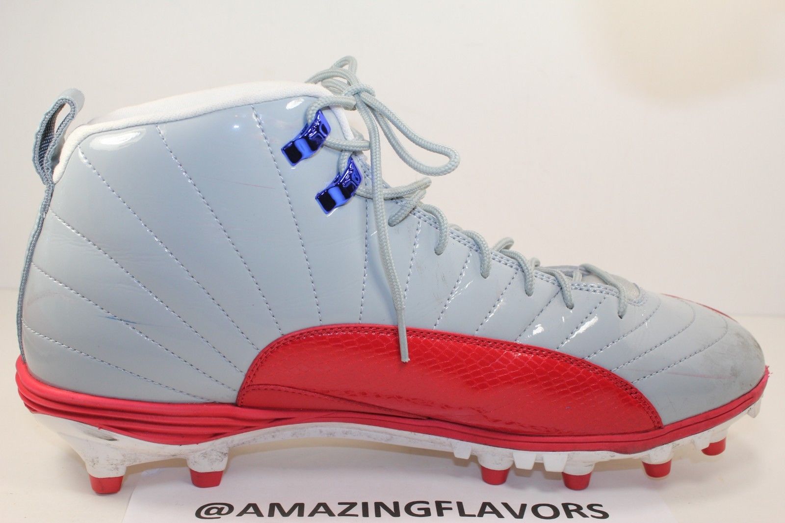 Air Jordan 12 Cleats: Hakeem Nicks New York Giants PE - Air Jordans ...