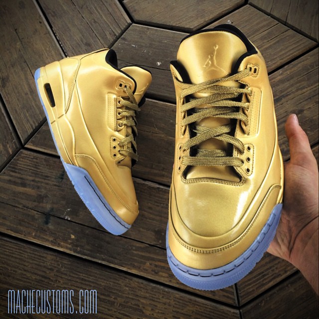 Air Jordan 3: "Liquid Gold" Customs by Mache - Air Jordans, Release ...