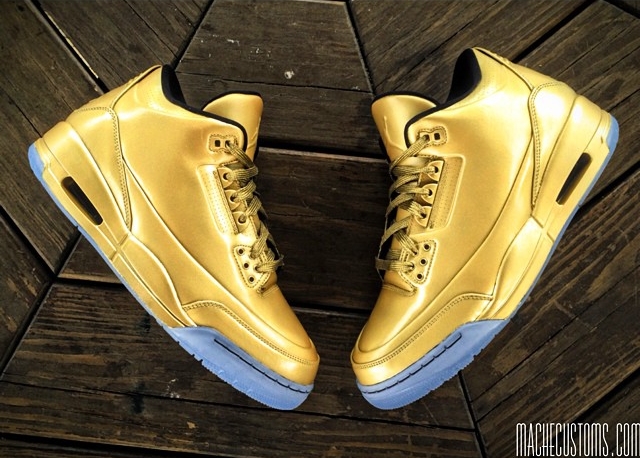 Air Jordan 3: "Liquid Gold" Customs by Mache - Air Jordans, Release ...