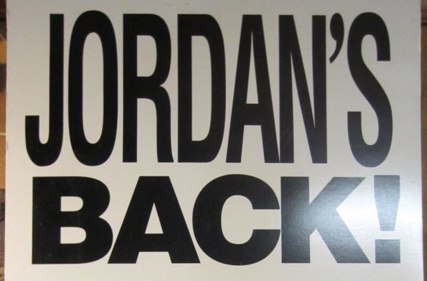 Vintage Gear: Wheaties "I'm Back" Sign For MJ's First Game Back - 1995 ...